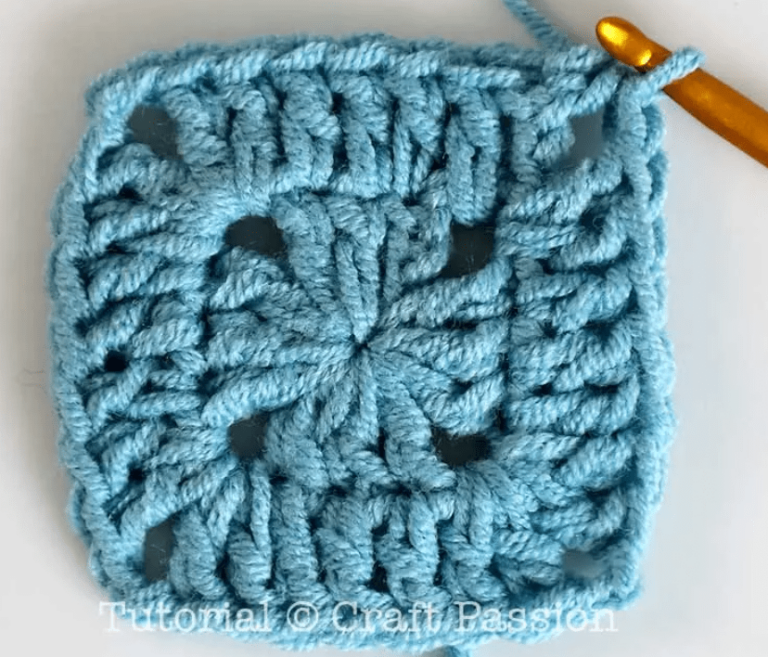 Solid Granny Square Crochet Free Pattern - My Crafts Ideas