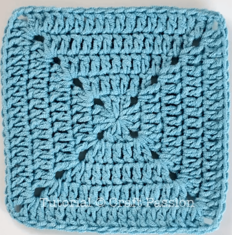 Solid Granny Square Crochet Free Pattern - My Crafts Ideas