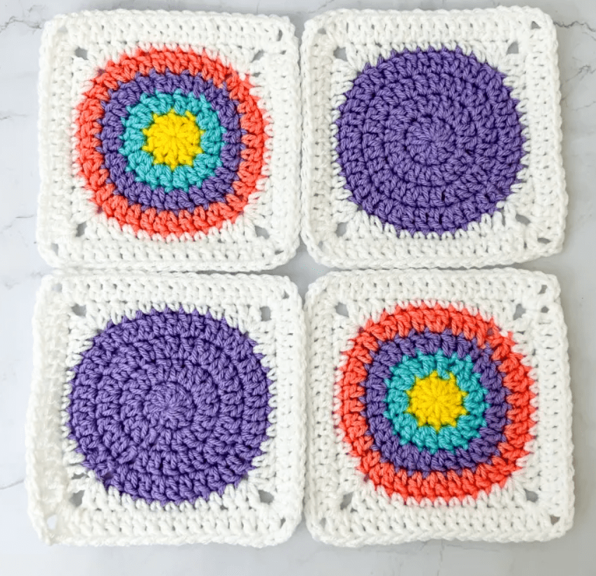 Crochet Circle Granny Square Pattern - My Crafts Ideas
