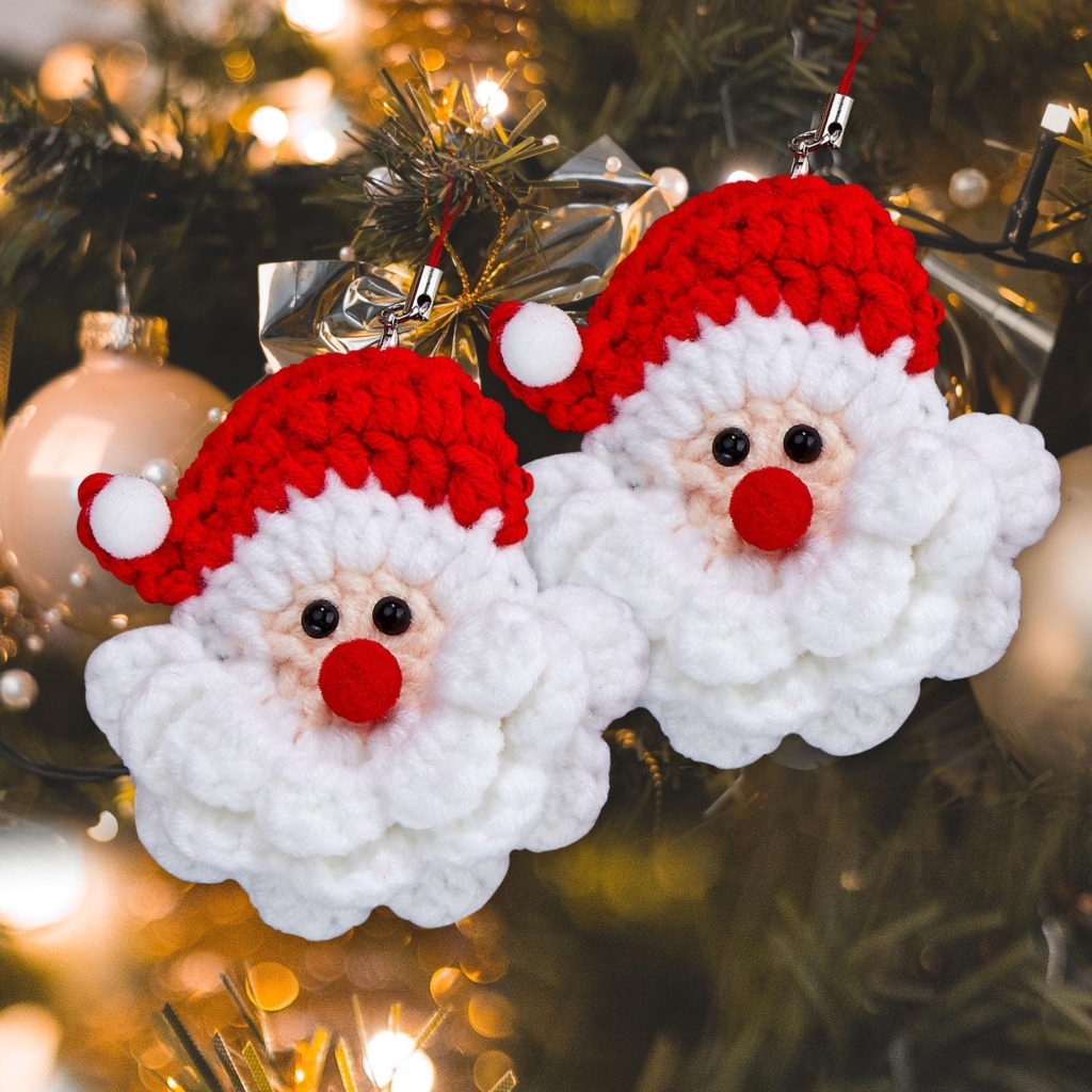 Crochet Santa Face Pattern - My Crafts Ideas