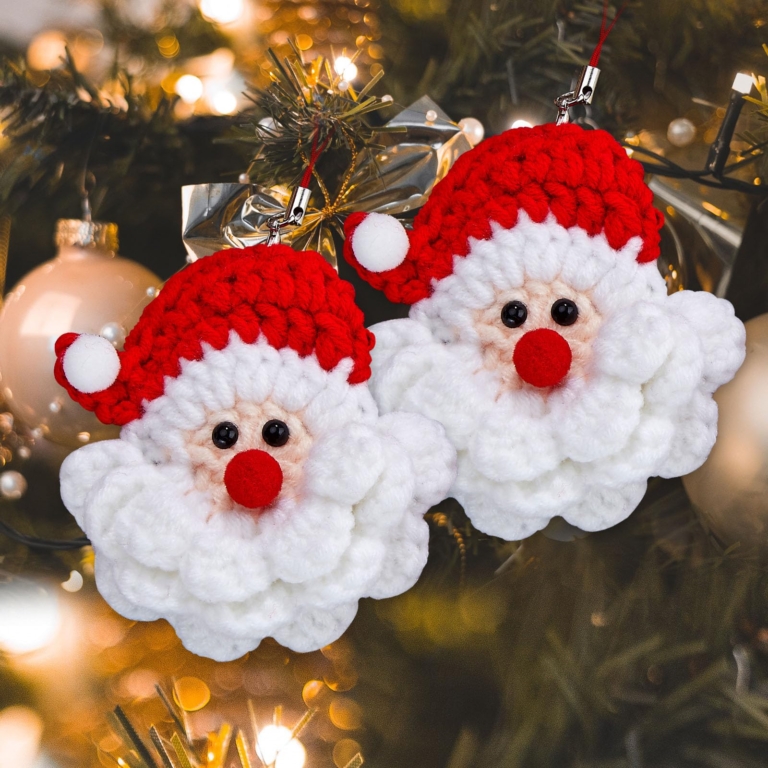 Crochet Santa Face Pattern - My Crafts Ideas